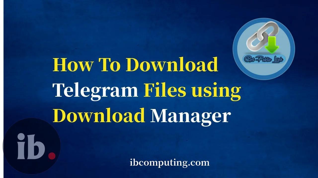 Download Telegram files outside Telegram using this bot