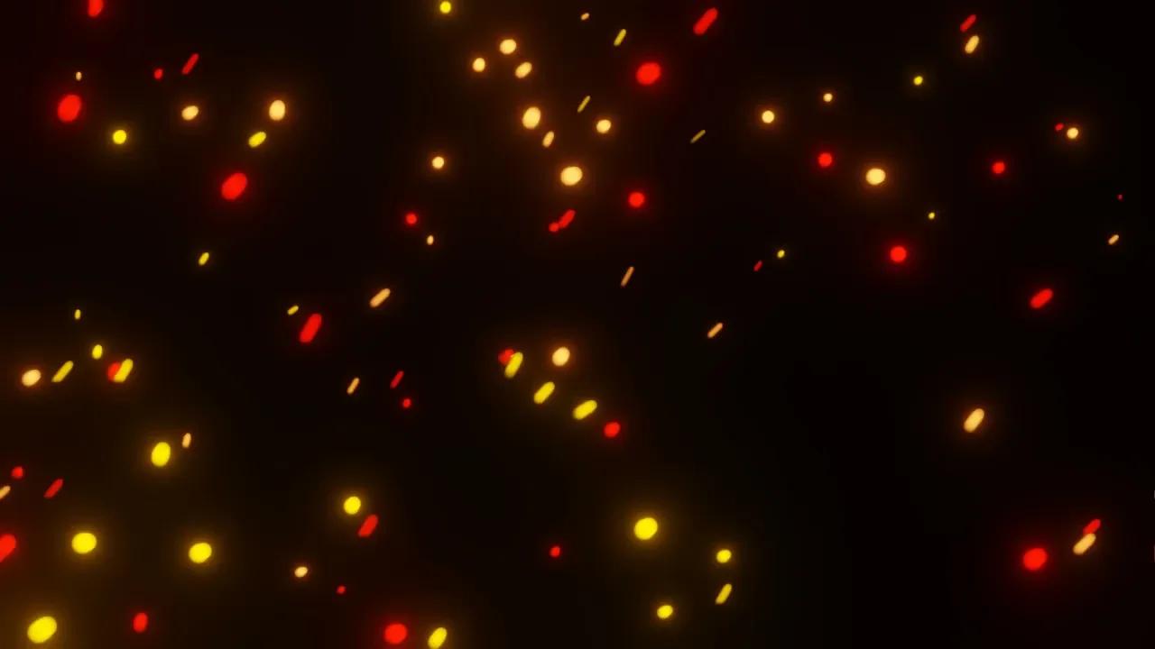 Fire ember effect black screen footage | 4K