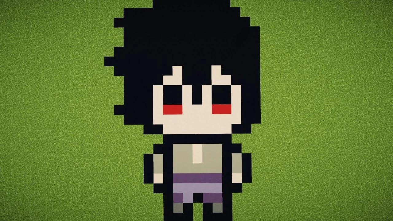 Sasuke Uchiha Minecraft Pixel Art