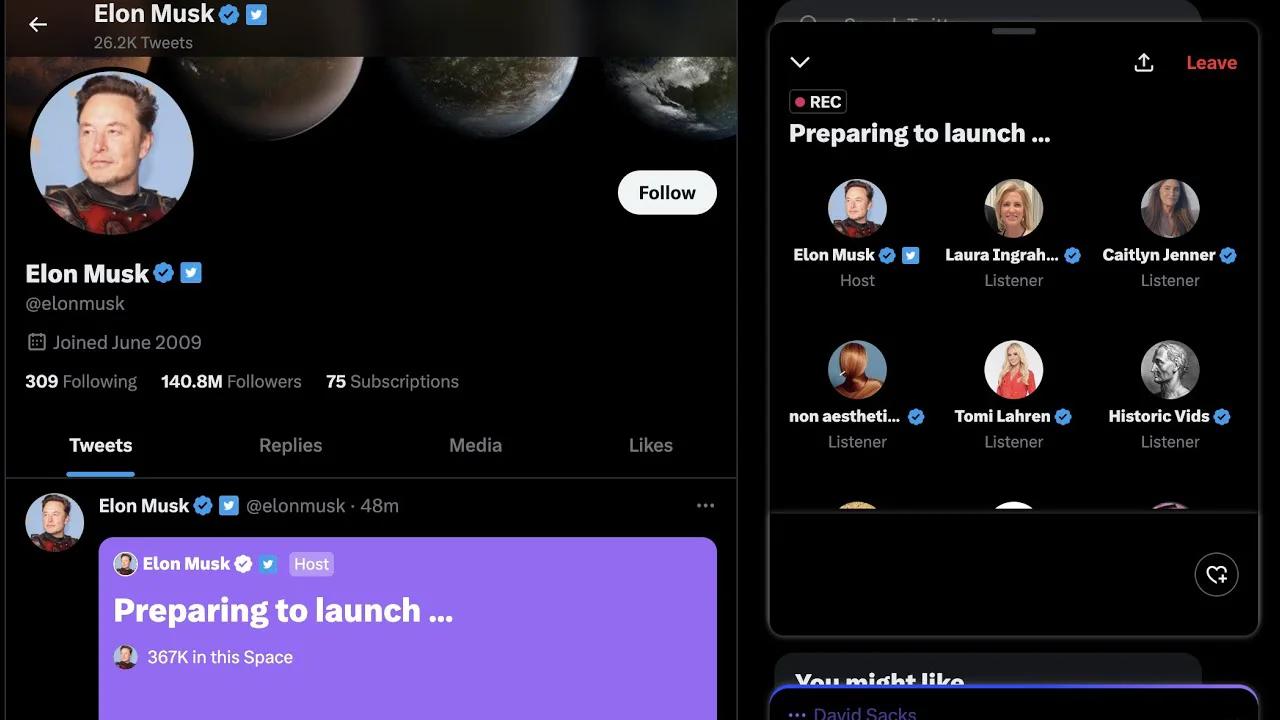 DeSantis Announcement stream from Twitter space