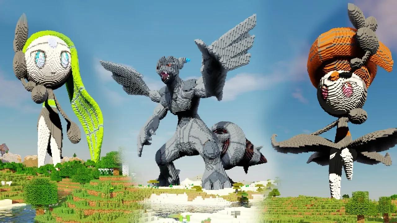 Minecraft Zekrom and Meloetta Build Schematics - Pokemon