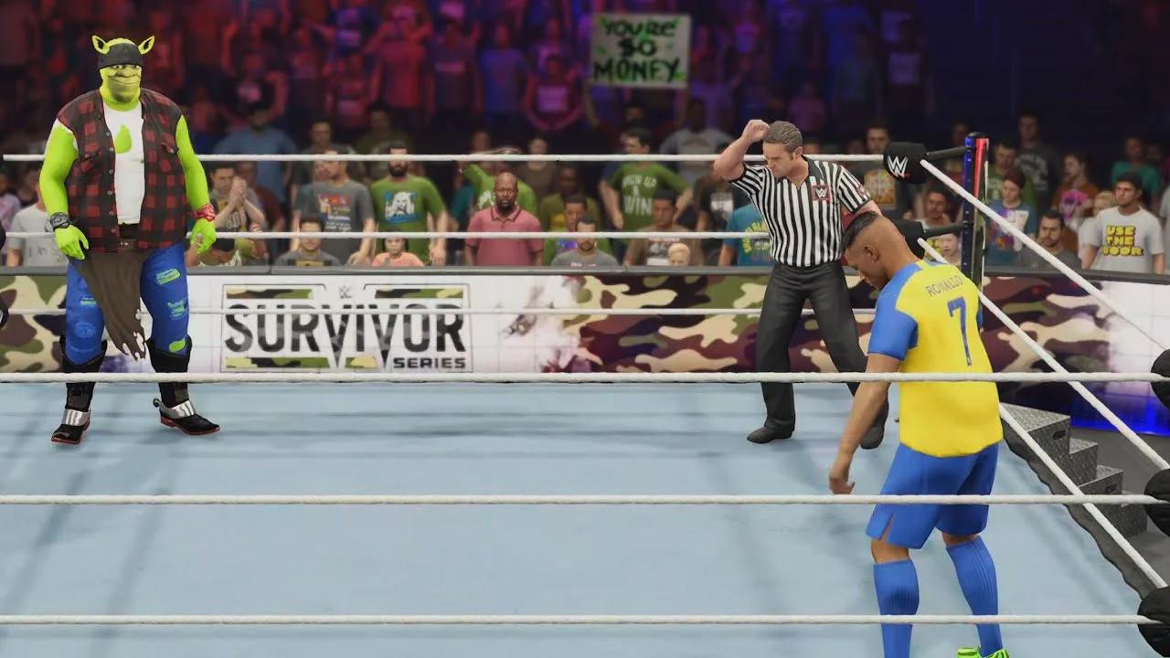 WWE 2K23: RONALDO VS SHREK| PS5 GAMEPLAY 4K HDR - 020523 Gameplay