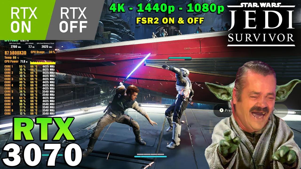 Star Wars: Jedi Survivor Ray Tracing ON & OFF | RTX 3070 | 5800X3D | 4K ...