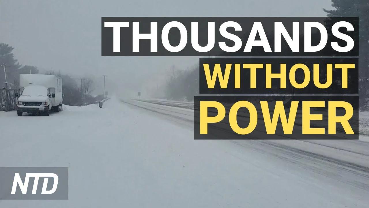 Tens of Thousands Without Power as Winter Storm Hits; Hostage-taker ID'd, 2 in UK Arrested | NTD