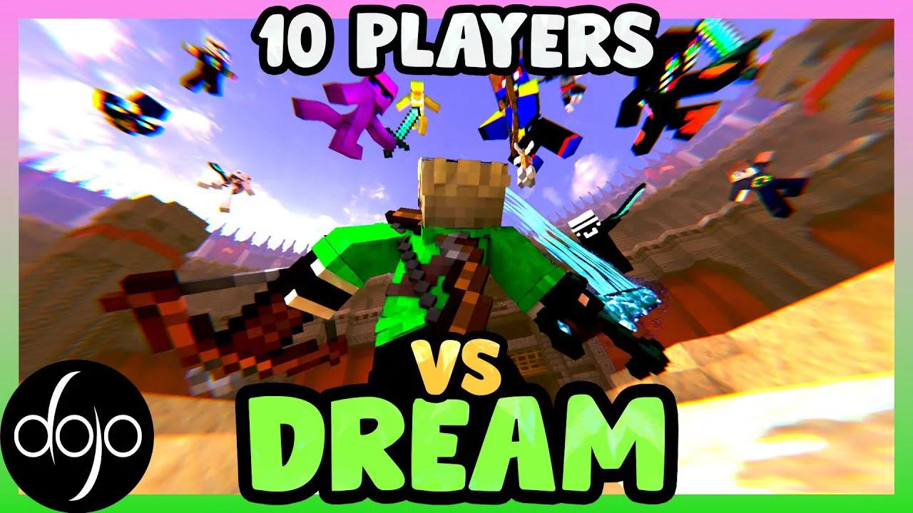 Dream VS 10 Players - Minecraft Fight Animation (by Quantum Studios)