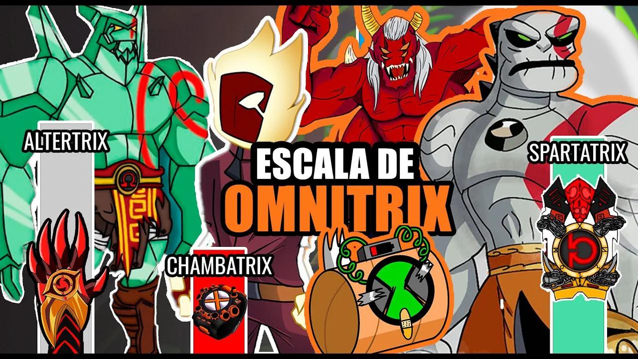 🔴 TOP ESCALA DEL OMNITRIX | SPARTATRIX| ALTERTRIX| DEMONTRIX ...