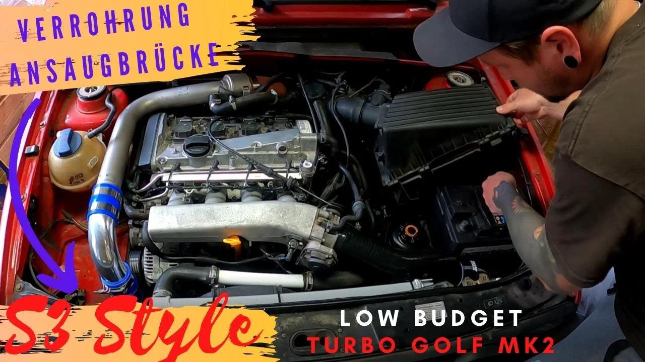 MOTORRAUM AUFRÄUMEN / VEROHRUNG IM AUDI S3 STYLE GOLF 2 1.8T UMBAU ...