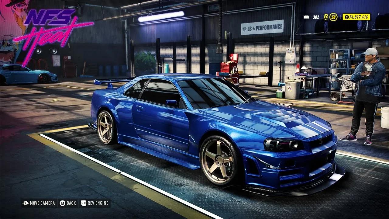 NFS HEAT Nissan SKYLINE GT-R R34 | MAX BUILD - REXUS GX200 gameplay
