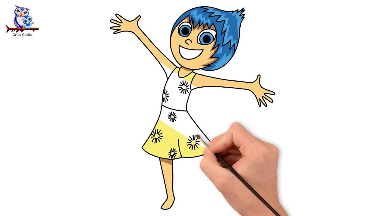 How to Draw Joy Inside Out 2 - Step by Step