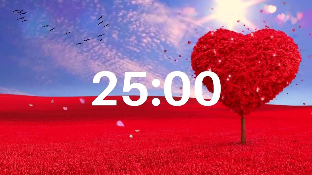 POMODORO TIMER - 25 Mins Timer with Music - Romantic Piano Music and ...