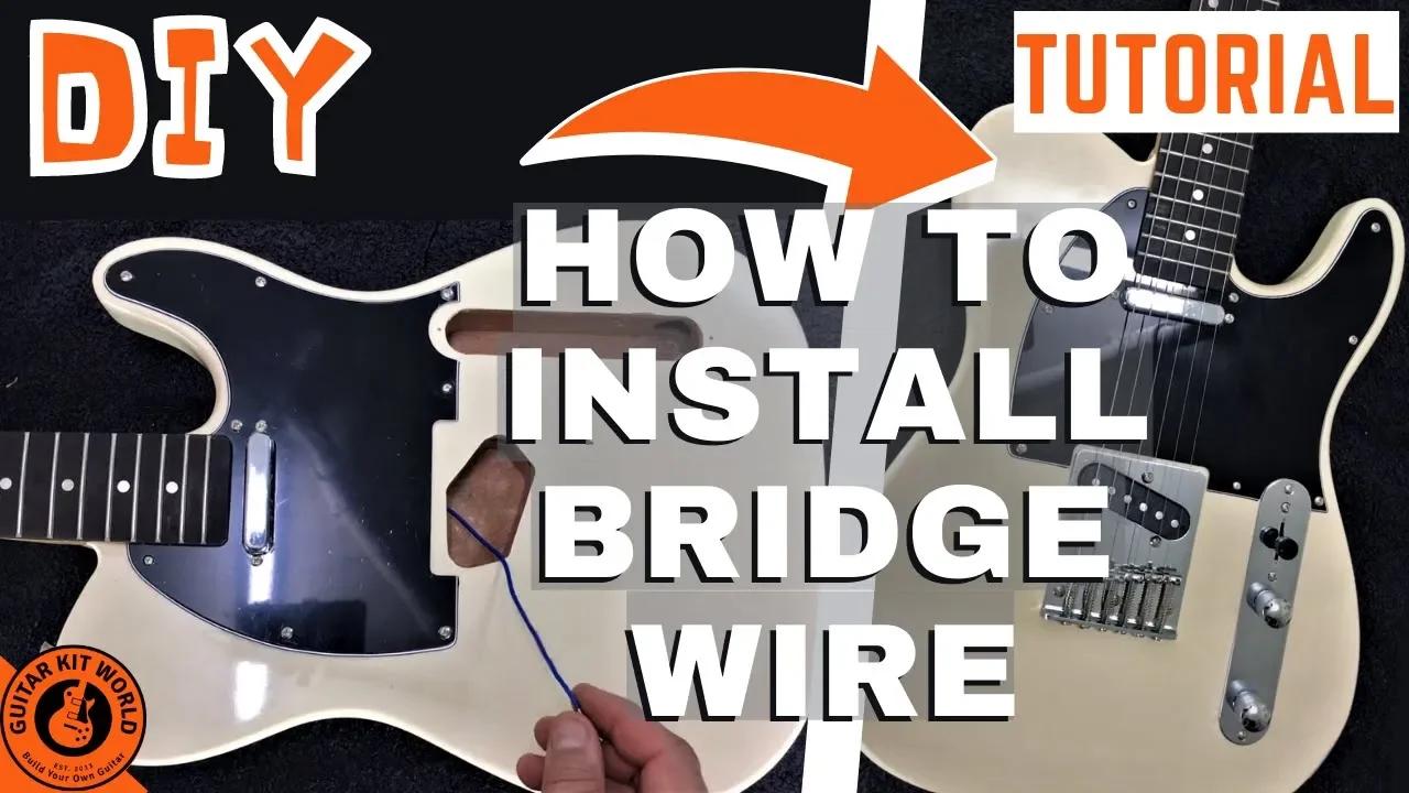 Installing the bridge ground wire | TE Guitar Kit