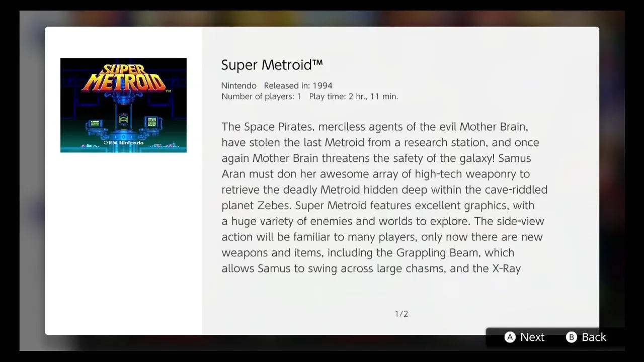 ErikH526 - Super Nintendo - Super Metroid - Nintendo Switch - 12-29-2020