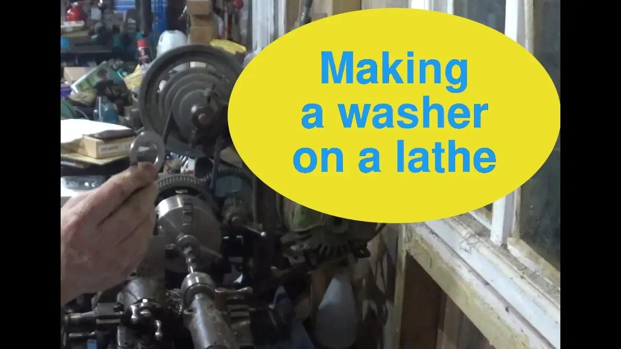 Making a washer on a lathe