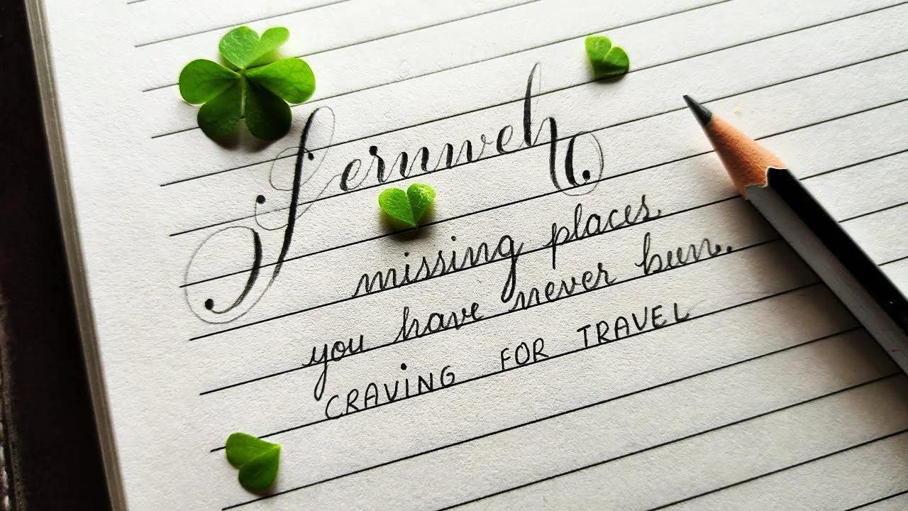 Calligraphy Writing | word meaning #german #handwriting #fernweh # ...