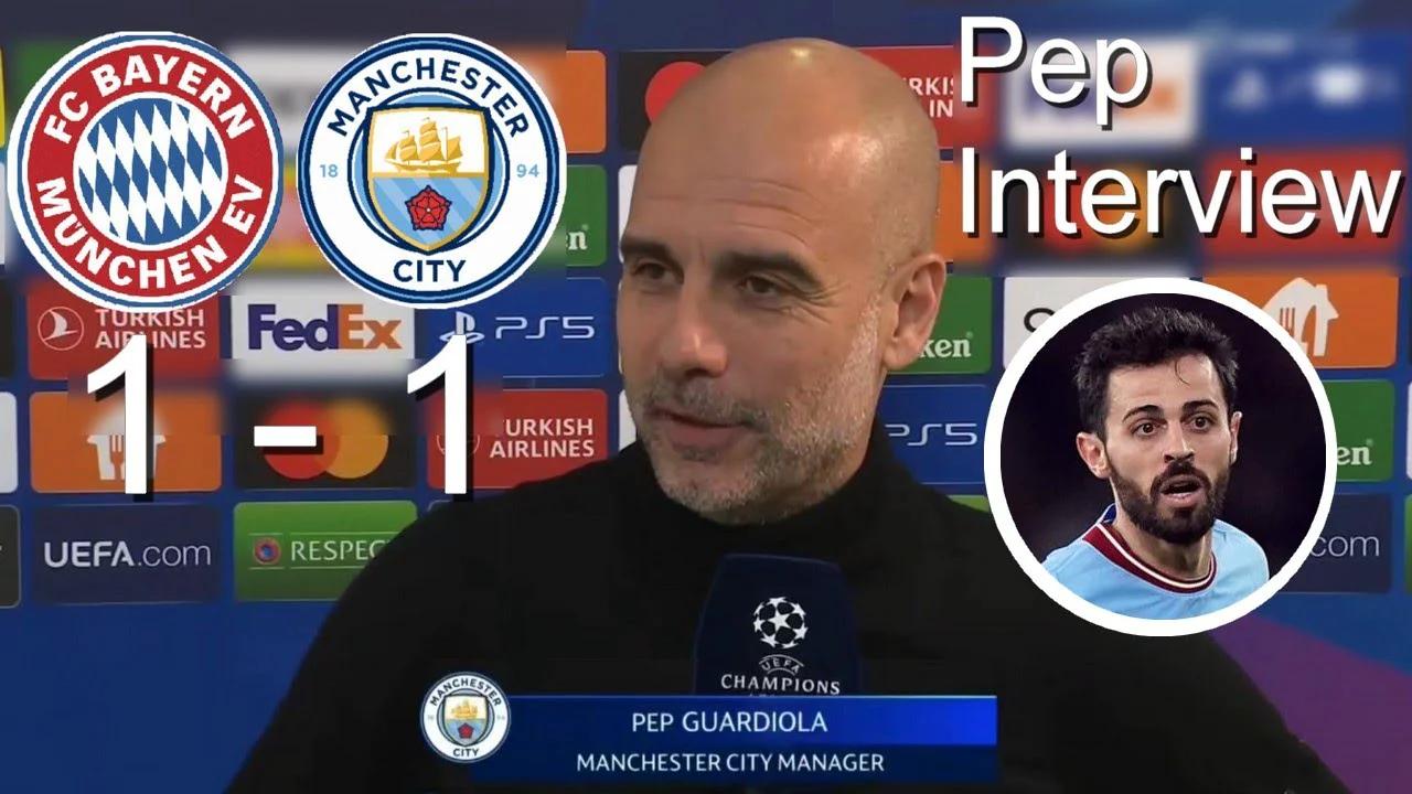 Pep Guardiola Post Match Interview Bayern München 1 vs 1 Manchester ...
