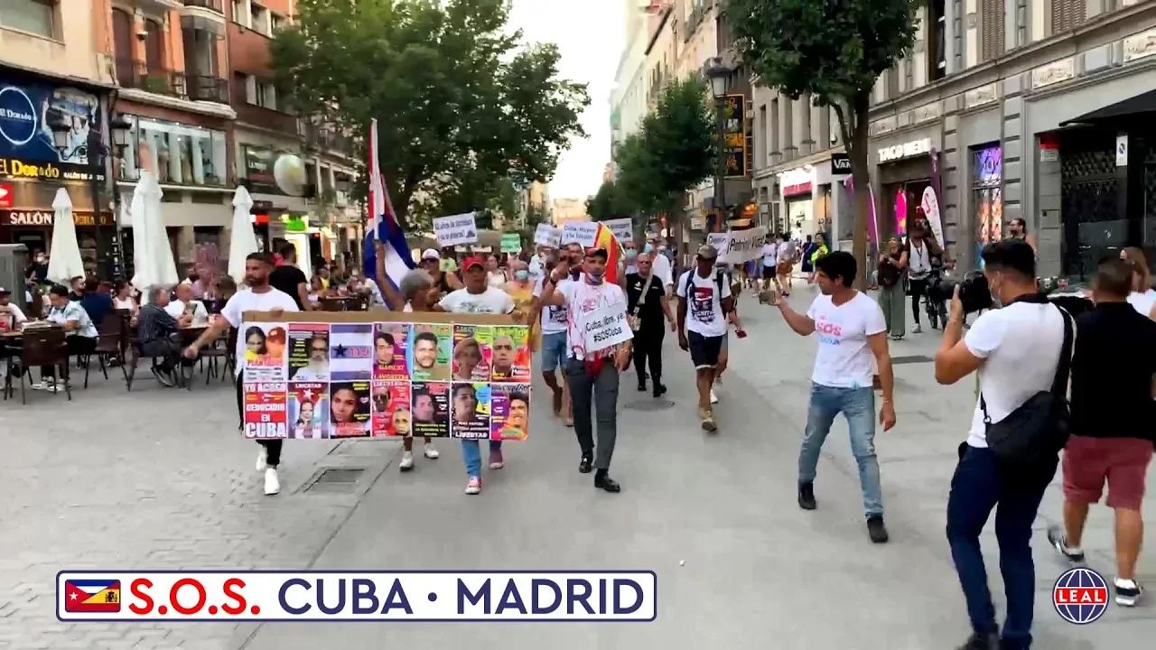🇪🇸 ️🇨🇺 SOS Cuba · Marcha por las calles de Madrid en solidaridad con ...