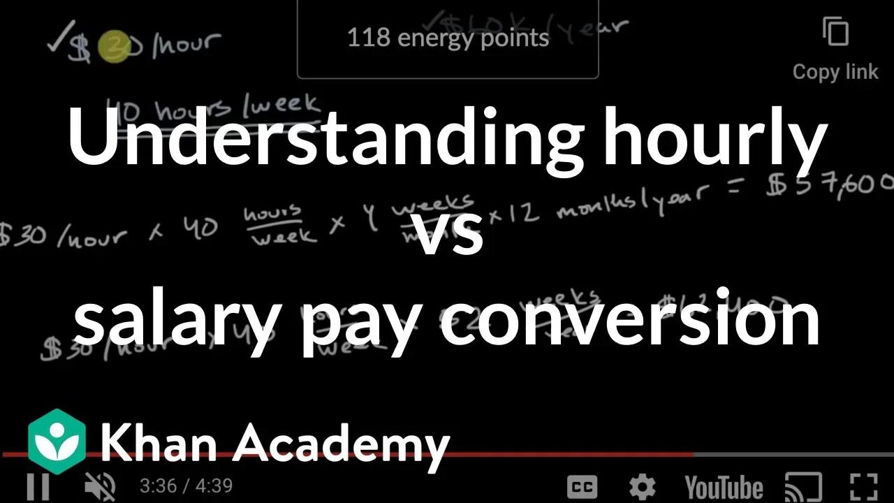 Understanding hourly vs salary pay conversion | Employment | Financial ...