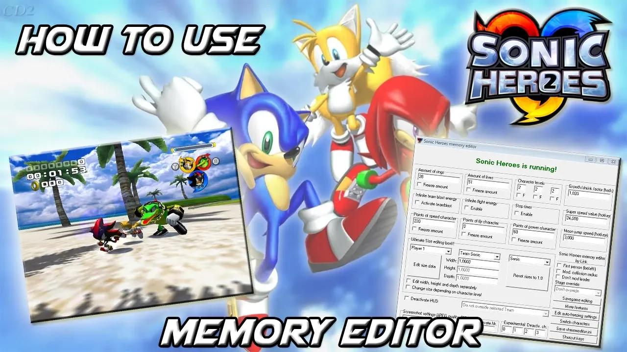 CÓMO USAR SONIC HEROES MEMORY EDITOR 2022 - Tutorial Básico en Español By CD2
