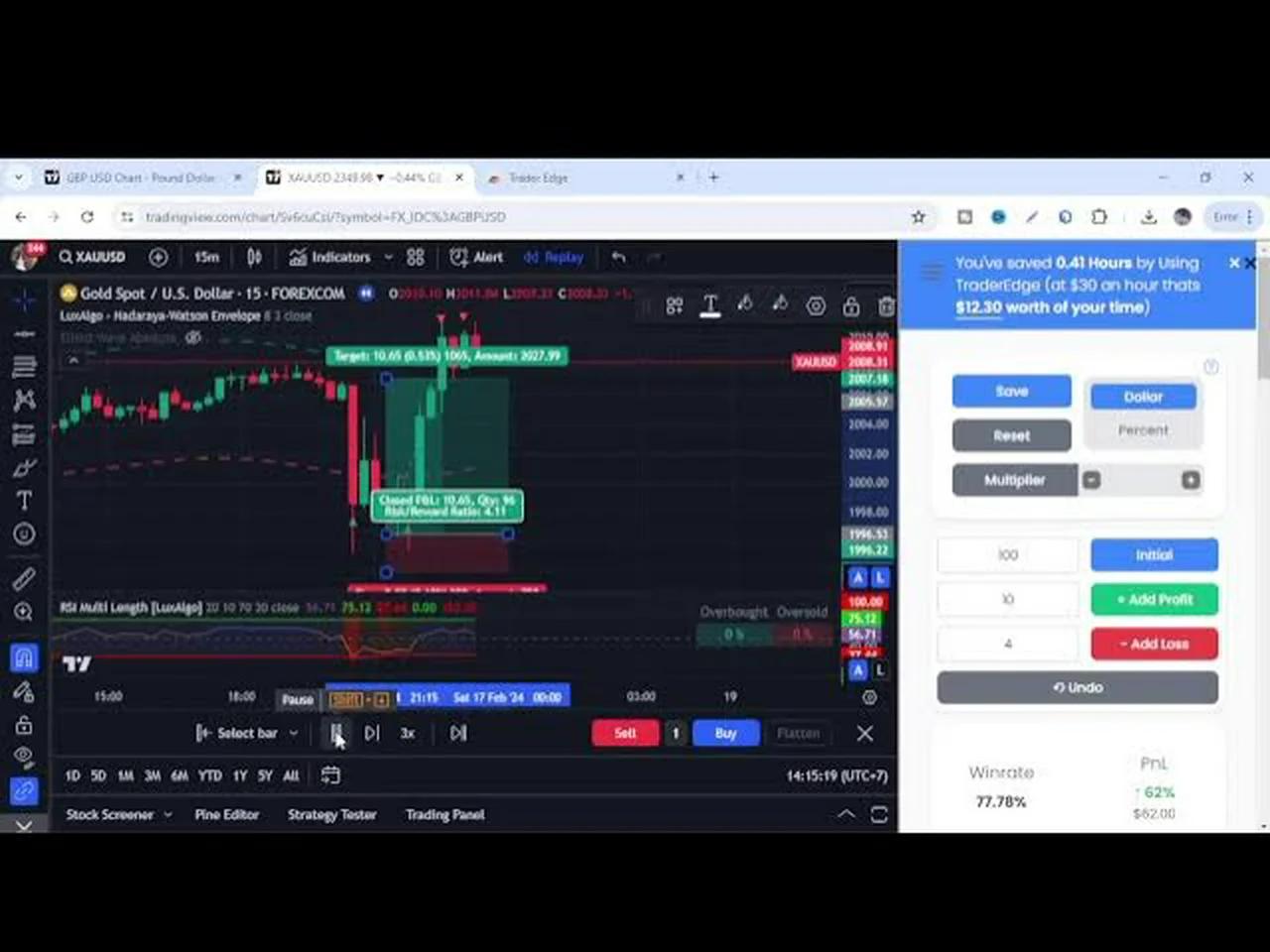 How to backtest Tradingview using traderedge