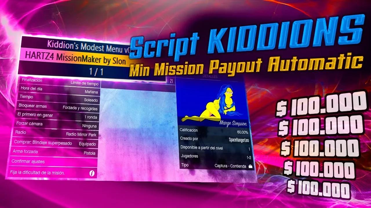 ModMenu Kiddions Script Mission Maker | Mission Payout 100K UNLIMITED ...
