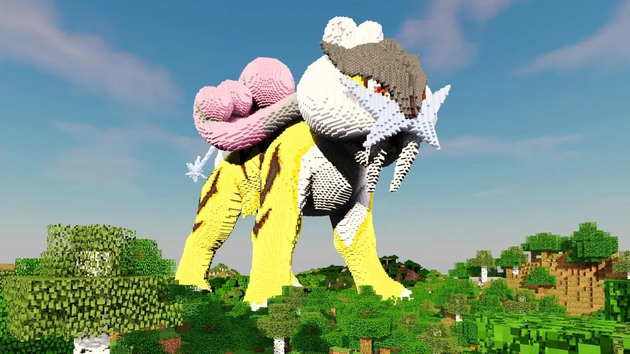 Minecraft Timelapse, Raikou Build Schematic - Pokemon