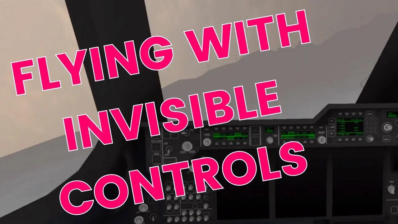 FLYING WITH INVISIBLE CONTROLS AND BAD WEATHER | Turboprop Flight Simulator