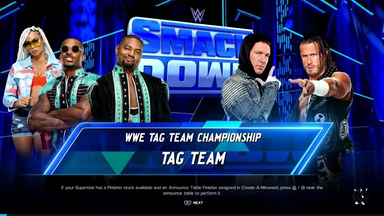 Smackdown Motor City Machine Guns vs The Street Profits for the WWE Tag ...