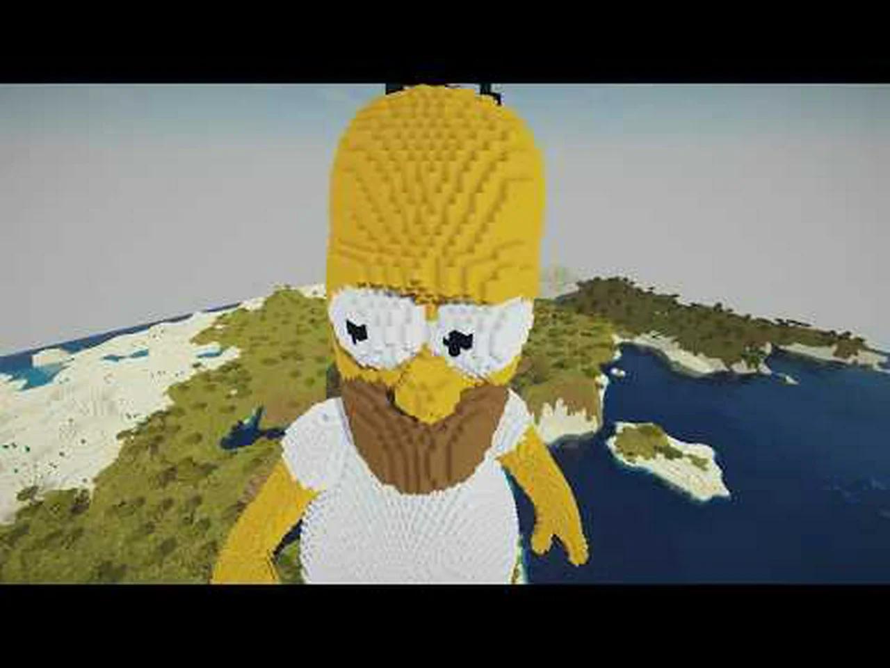 Minecraft Homer Simpson Build