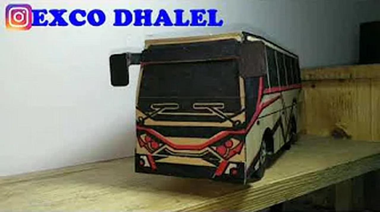 Cara Membuat miniatur jet Bus dari karton 3mm - tutorial DIY