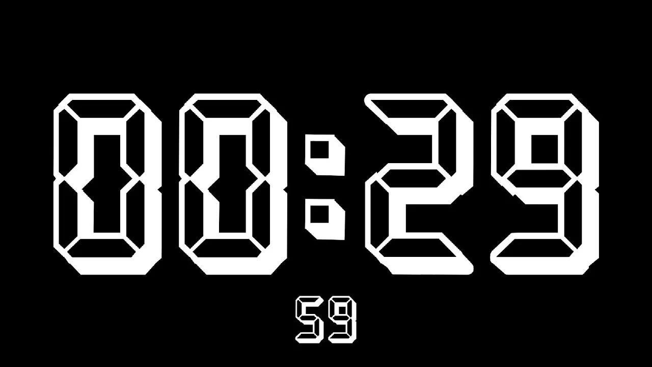 30 Minute Digital Timer Count Down | countdown timer 30 min | 4K