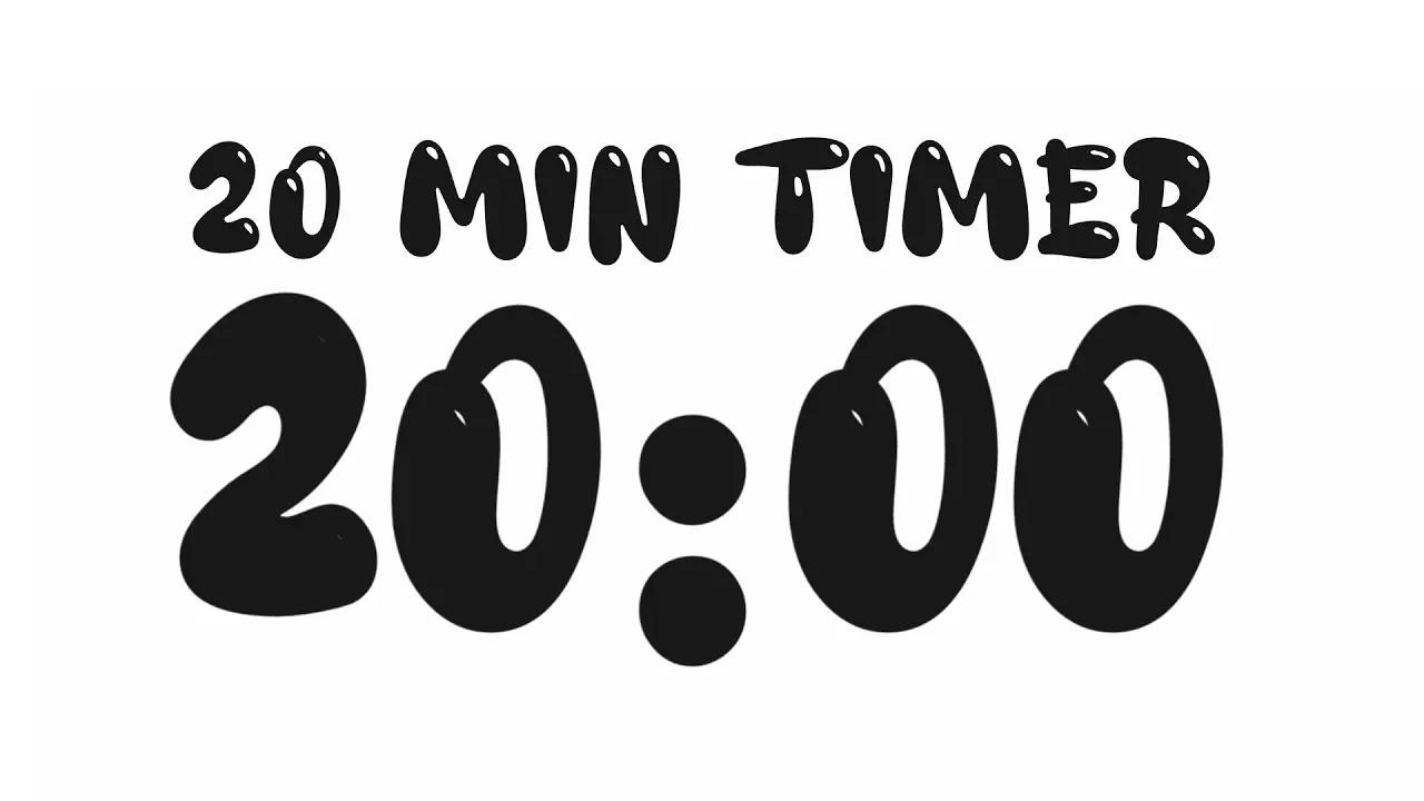 20 Minute Countdown Timer With Ticking Sound And Alarm