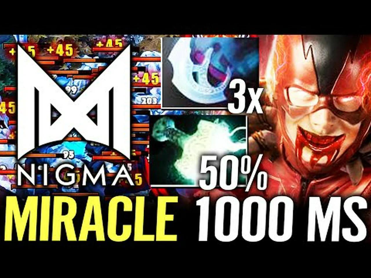 🔥 NIGMA NEW WEAPON — MIRACLE 1000MS Bloodseeker Mjollnir + Manta 600AS Carry Dota 2 Pro