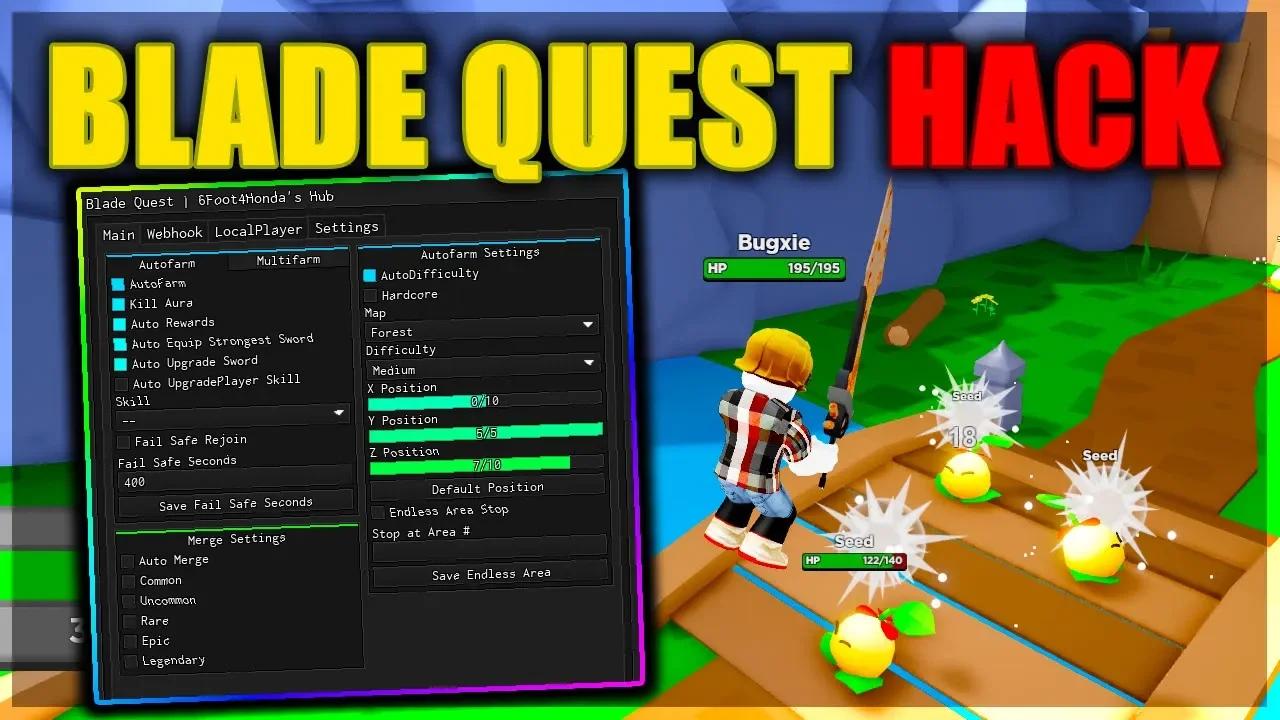 ROBLOX BLADE QUEST SCRIPT *PASTEBIN* GUI HACK (2022)