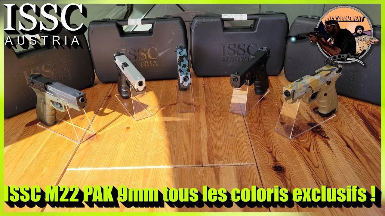 PISTOLET ISSC M22 PAK 9mm le plus puissant avec des coloris exclusifs
