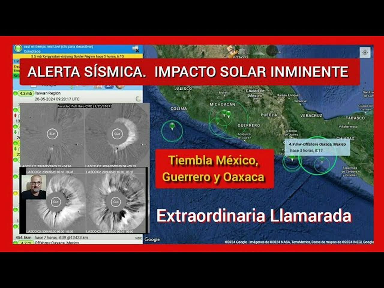 ALERTA SÍSMICA. IMPACTO SOLAR INMINENTE. TIEMBLA MÉXICO. SUPERLLAMARADA ...