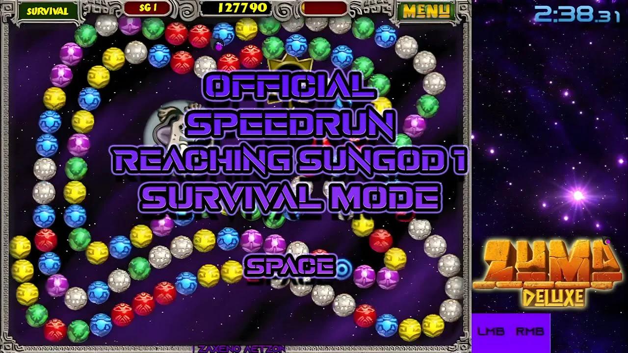 Zuma Deluxe [SPEEDRUN] | 2:38.31 RT / Reach SG1 Survival Mode - Space
