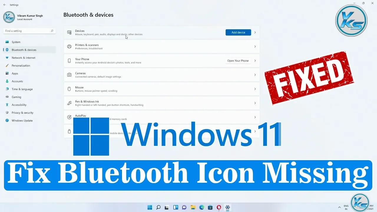 How To Fix Bluetooth Icon Missing From Windows 11