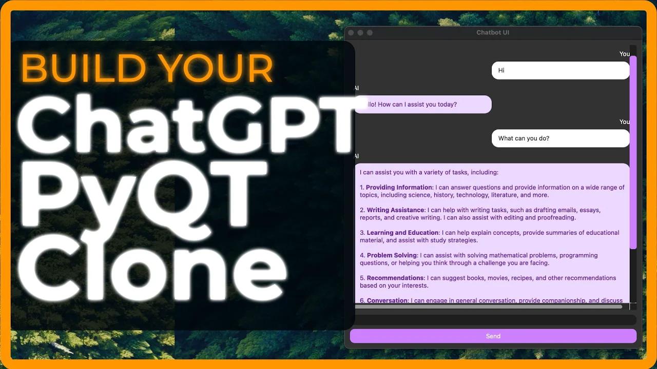 Build your own ChatGPT PyQT Clone