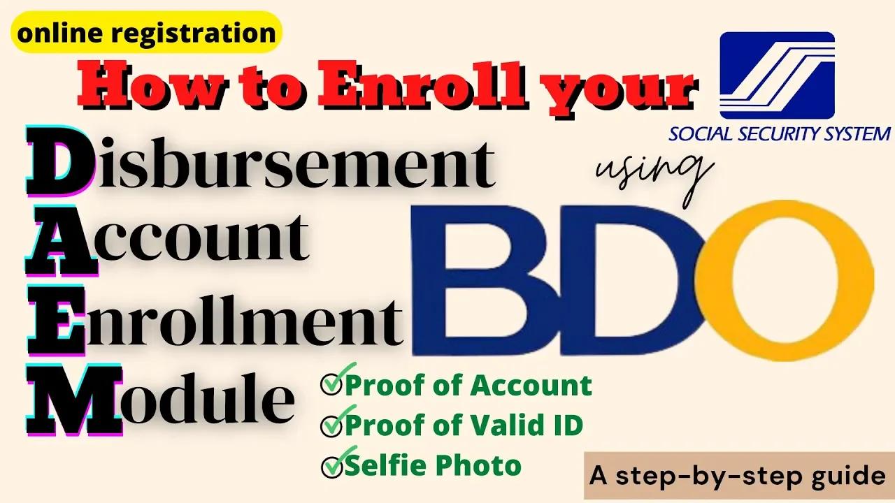 How to apply DAEM using BDO Bank | Disbursement Account Enrollment ...