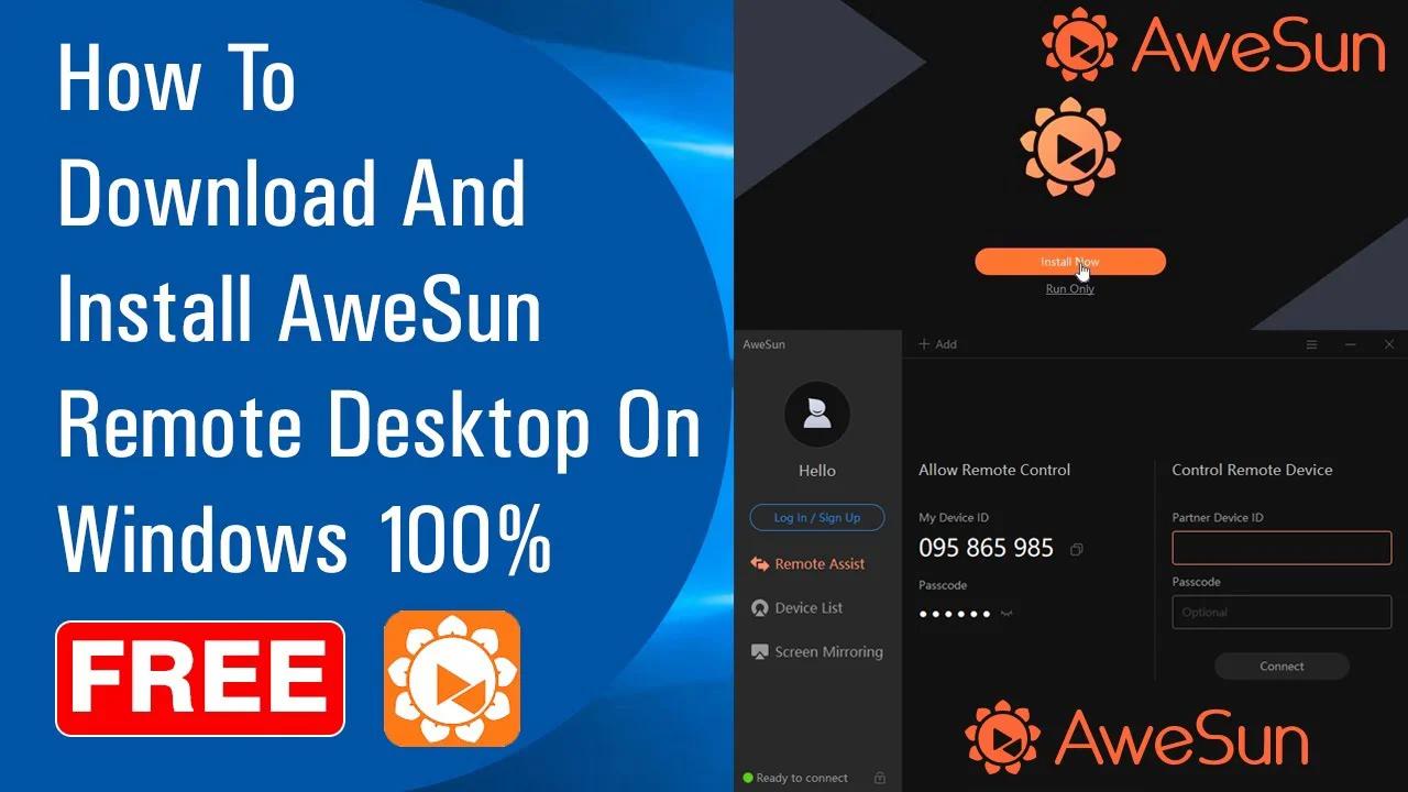 How To Download And Install AweSun Remote Desktop On Windows 100% Free ( September 2020 )