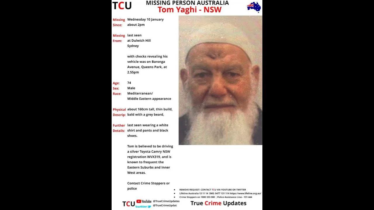 Missing Person Australia - Tom Yaghi - #DulwichHill, Inner West Sydney ...