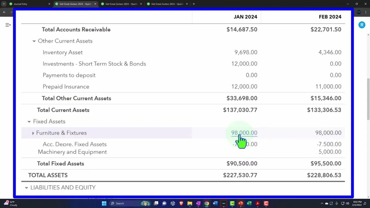 Adjusting Entry Depreciation 10380 Accounting Equation - Excel