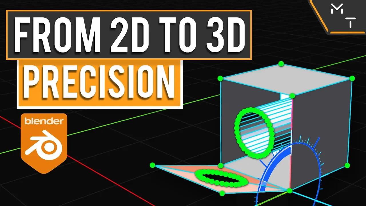 2D to 3D | Learning Blender 2.91 Through Precision Modeling | 3D Holes - Grid Fill | Part - 16
