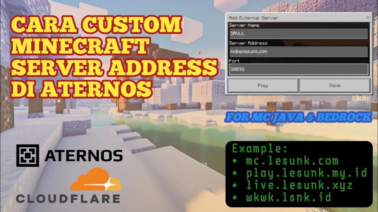 Cara Custom Domain Server Address Aternos Minecraft dengan Cloudflare