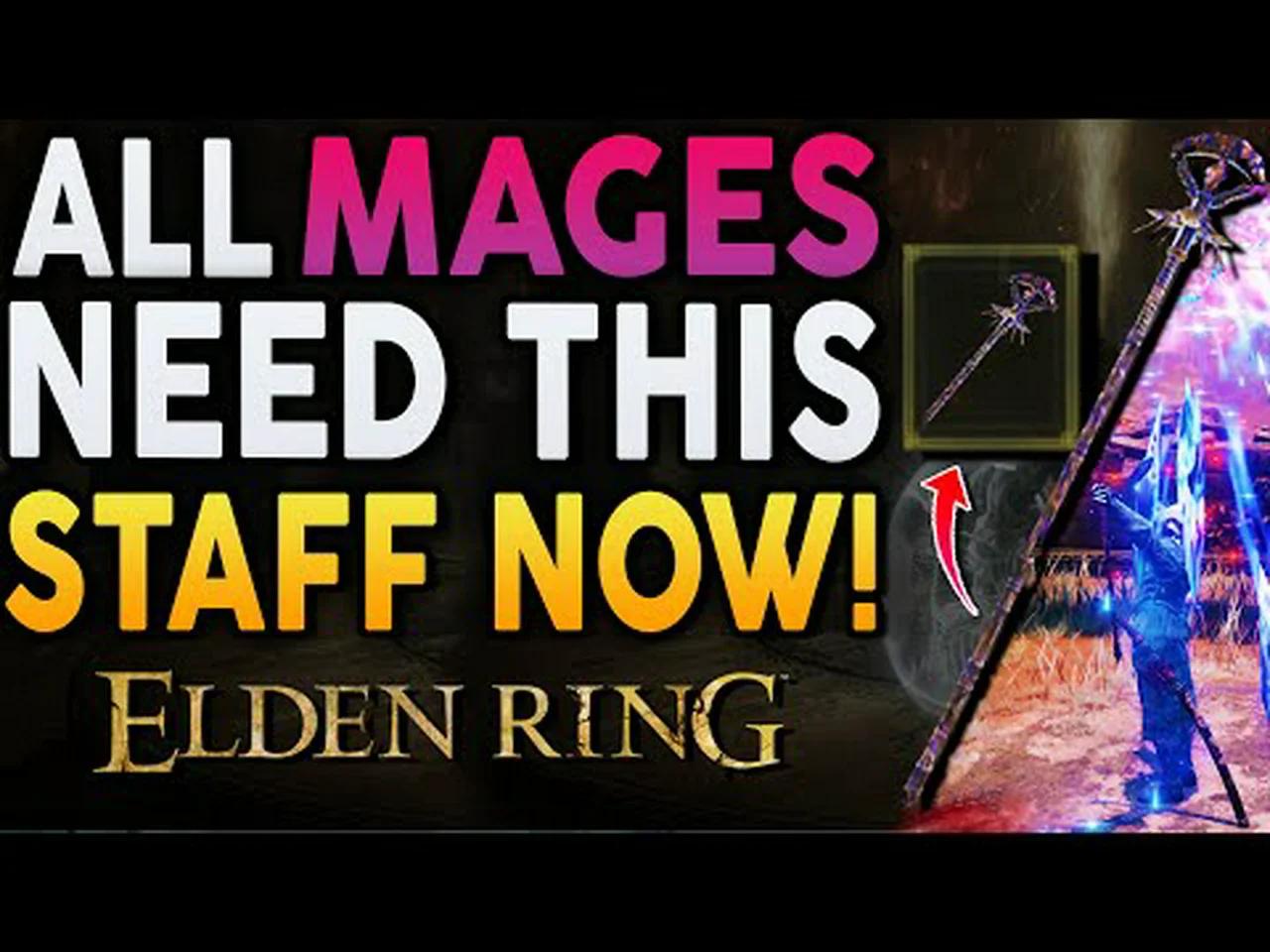 Elden Ring - RARE STAFF All MAGES NEED! Scarlet Rot Crystal Mage Staff ...