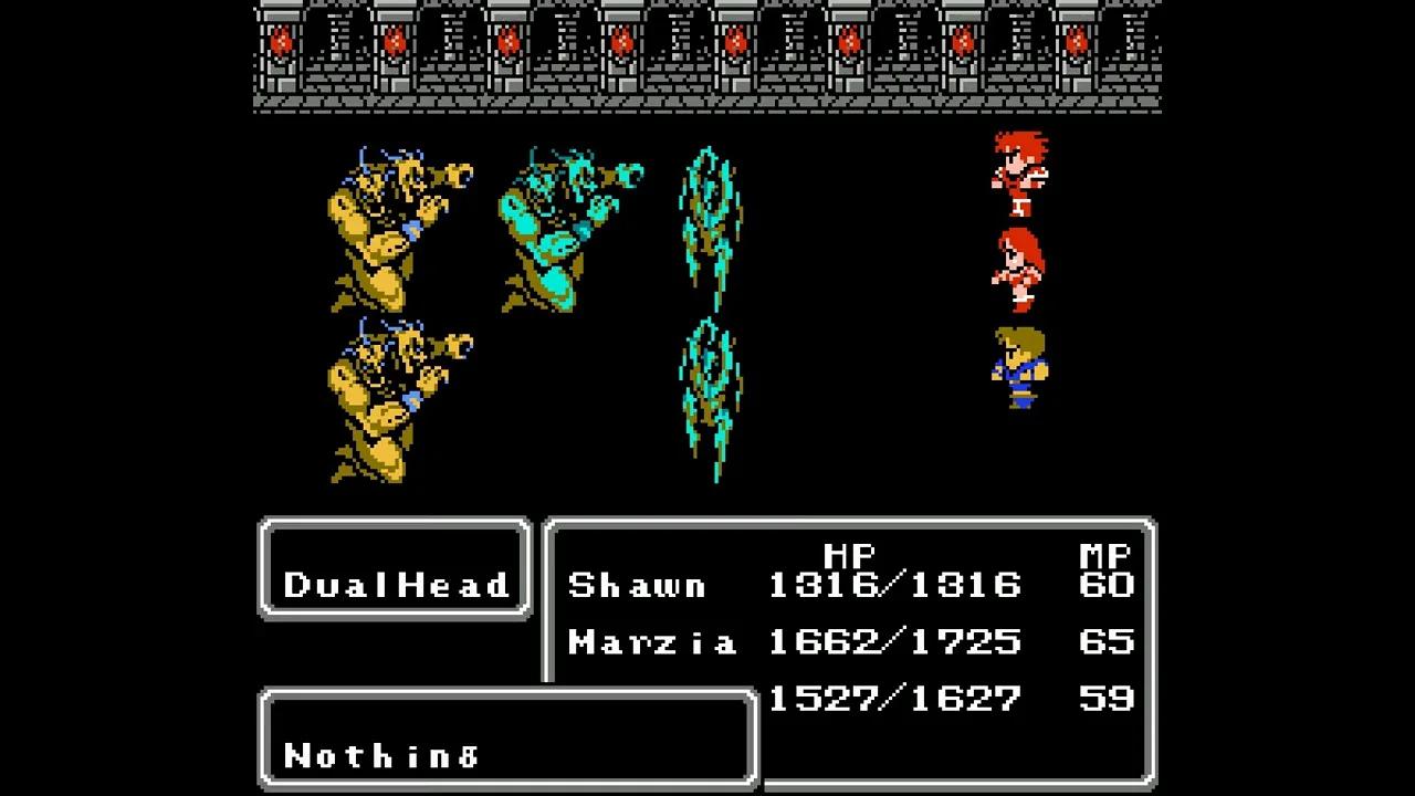 Final Fantasy II (NES) - Coliseum Basement - Stalagmites, Dual Deads ...