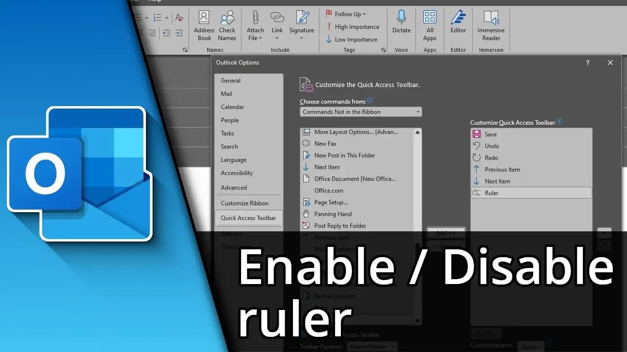 How to show ruler in Outlook | Outlook ruler Tutorial