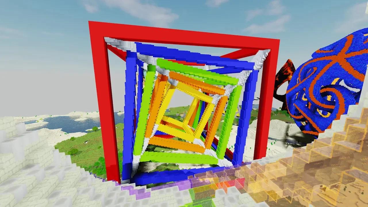 Giant Minecraft Math Sculptures