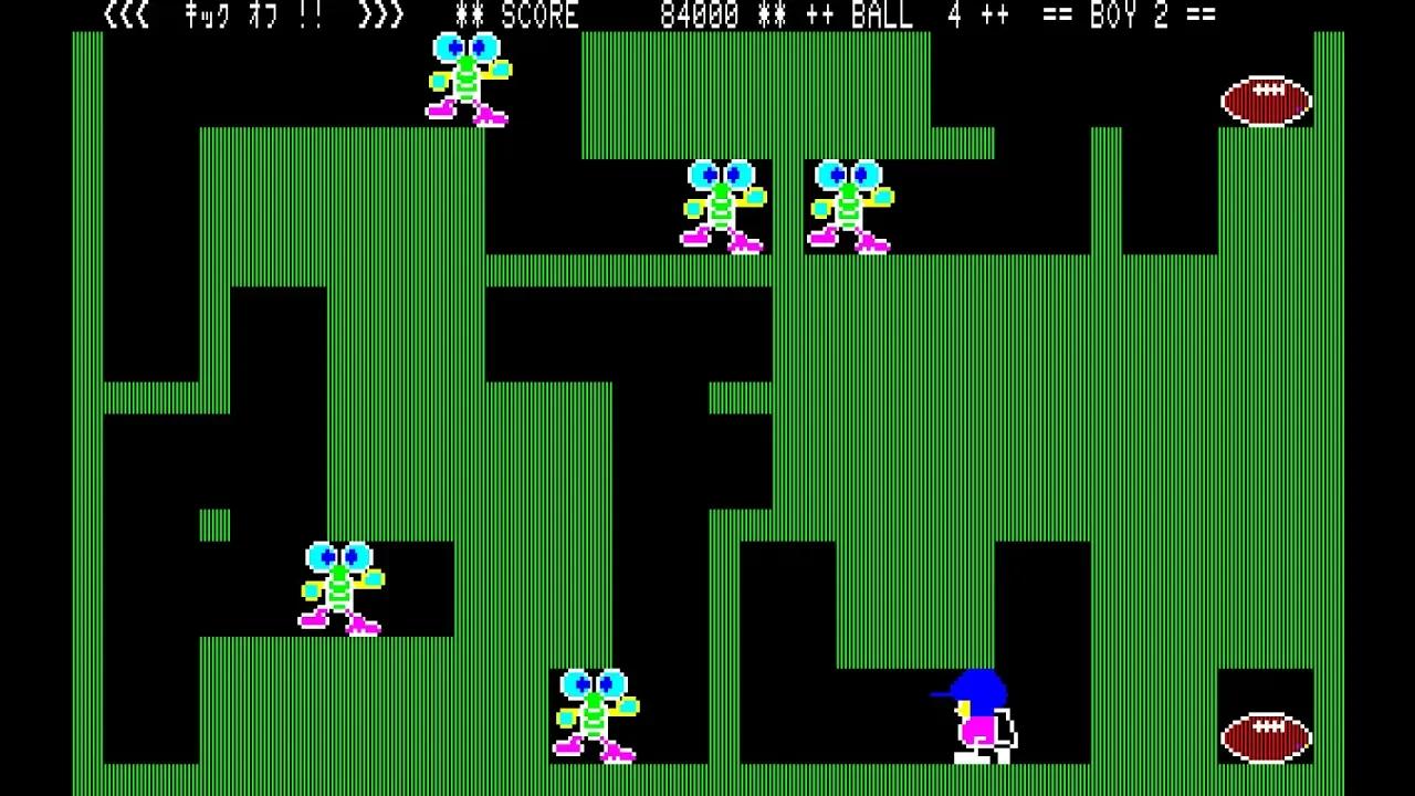 Sharp MZ-2200 Game: Kick Off (1983 Carry Lab)