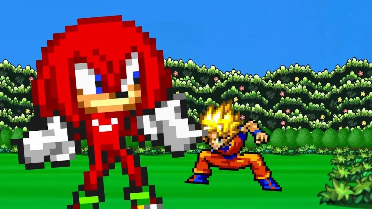 Knuckles vs Goku - Sprite Animation Battle [SONIC THE HEDGEHOG VS ...